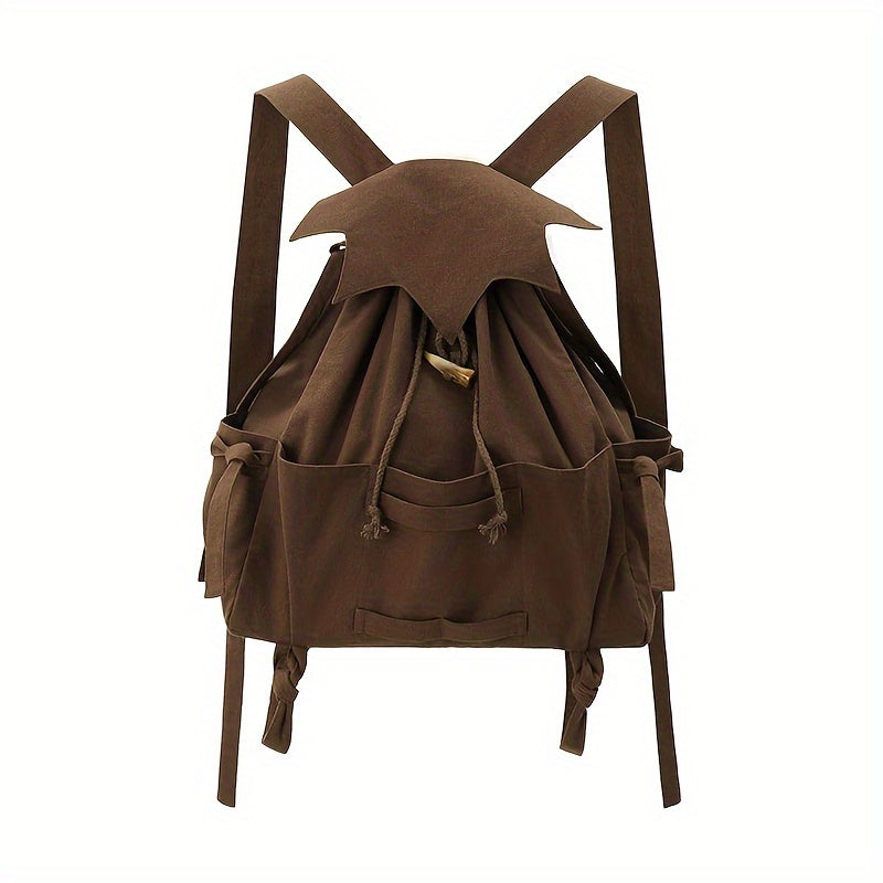 Medieval Drawstring Backpack Vintage LARP Renaissance Bag Ren Fair Fan ...