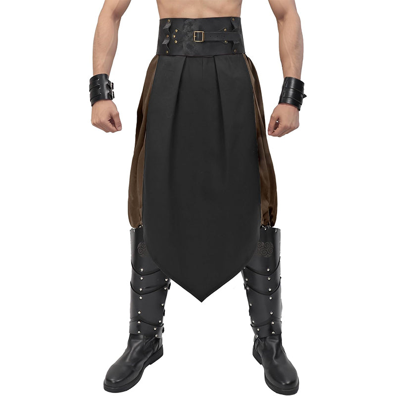 Men Renaissance Medieval Linen Loincloth Warrior Knight Cosplay Costum ...